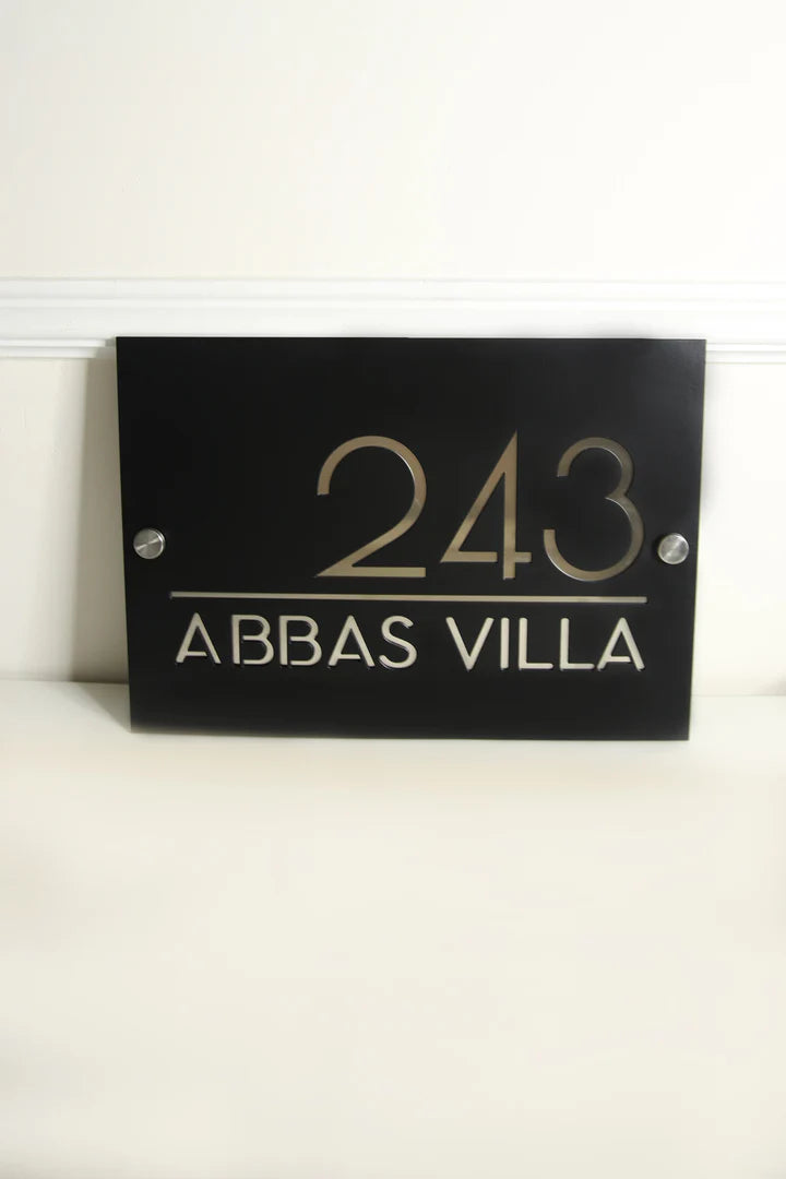 Custom Metal Home Address Plate – Malaika's Studio